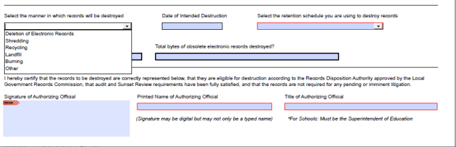 A Visual Guide to Filling out Your Local Government Records Destruction ...